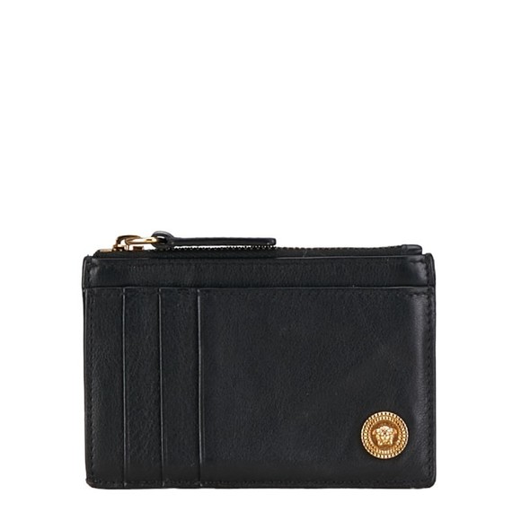 Versace | Bags | Versace Medusa Coin Case Card Case Coin Purse Black ...